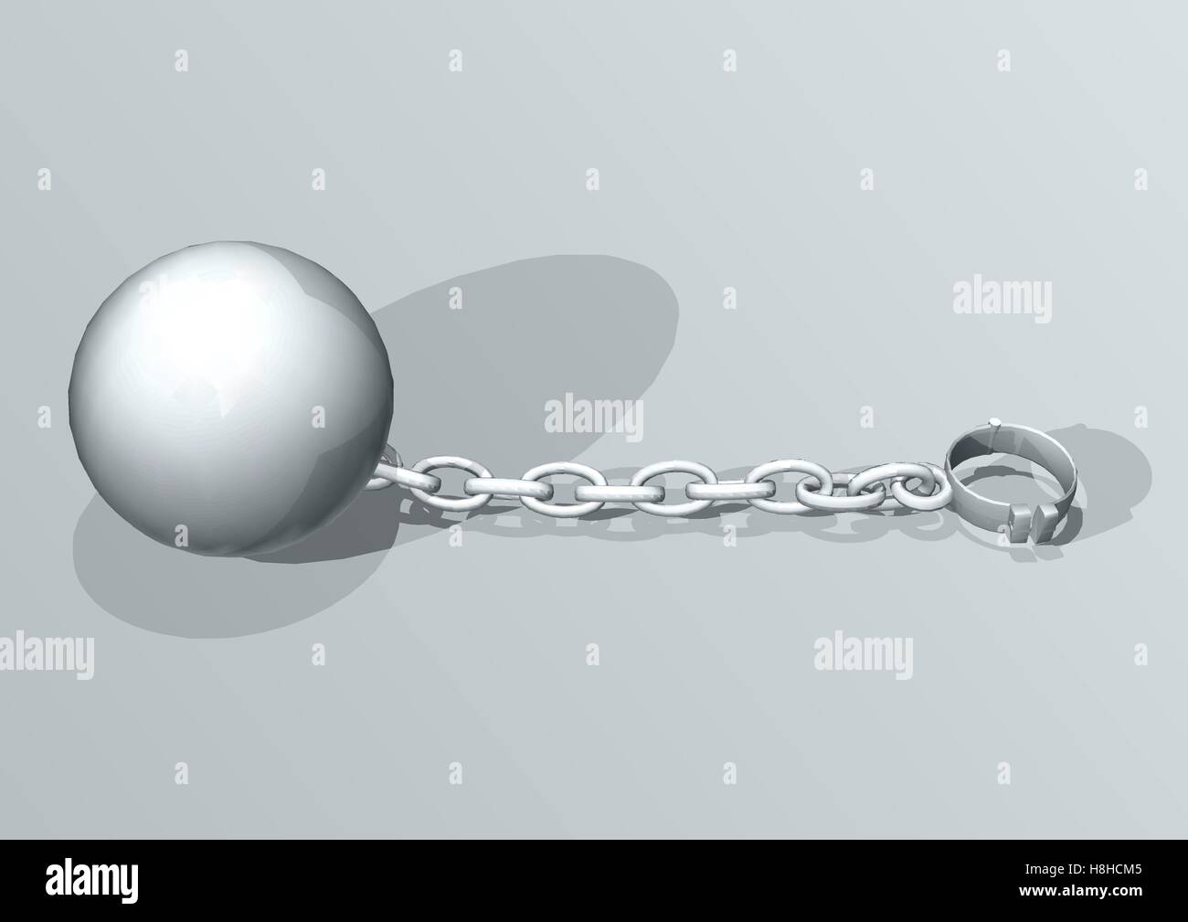 Convict ball and chain. concept of freedom Stock Vector Image & Art - Alamy