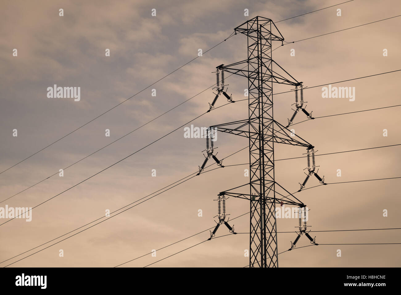 High voltage pylons Stock Photo - Alamy