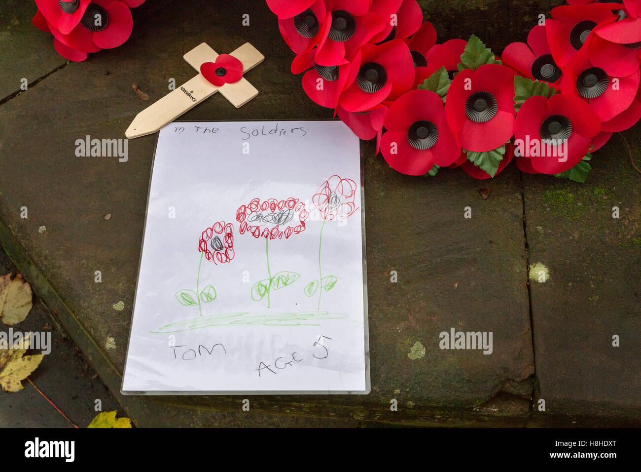 Note to the fallen soldiers from a 5 year old named Tom placed at ...
