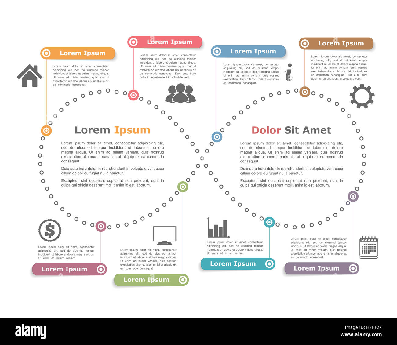 Design template with infinity shape Stock Photo - Alamy