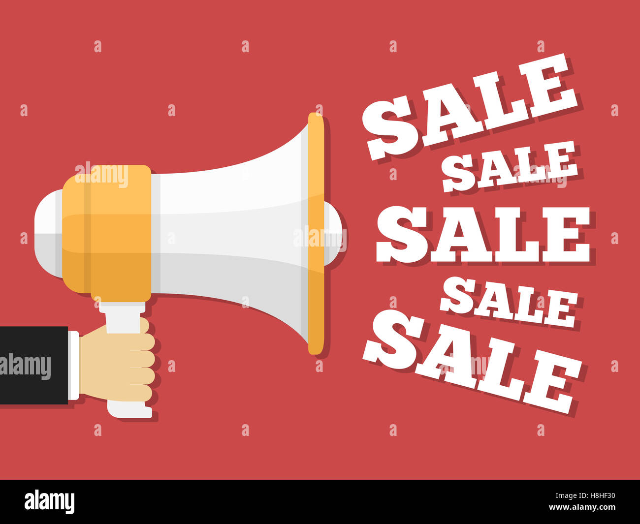 Hand holding megaphone with sale words, promotion concept Stock Photo ...