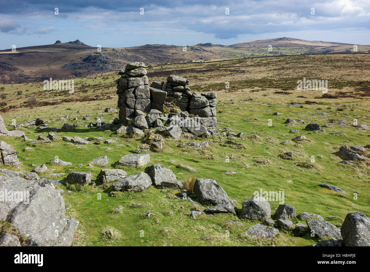 England towards the moors of dartmoor national park hi-res stock ...