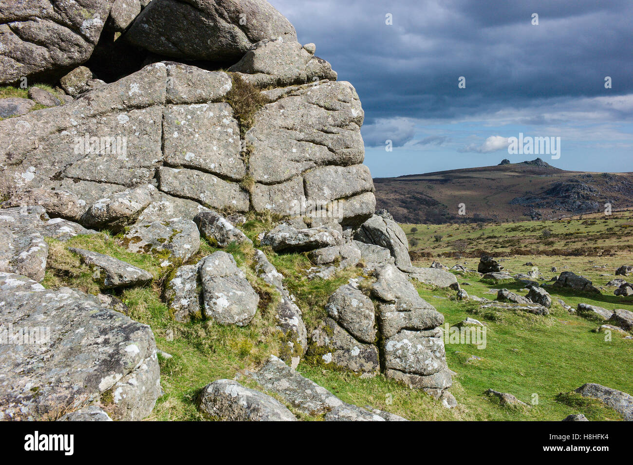 England towards the moors of dartmoor national park hi-res stock ...