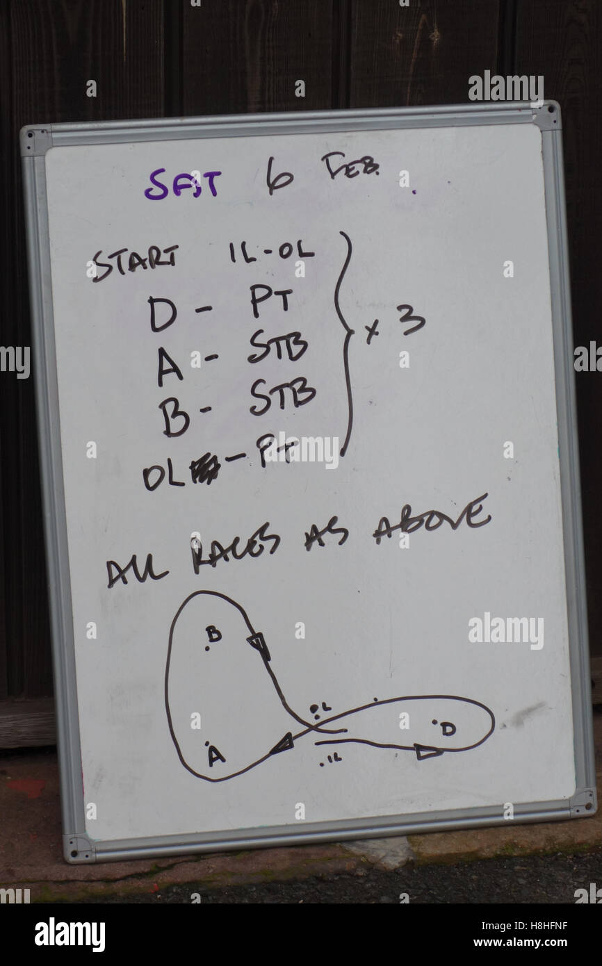 Course Board for Sailing Dinghy Racing Stock Photo - Alamy