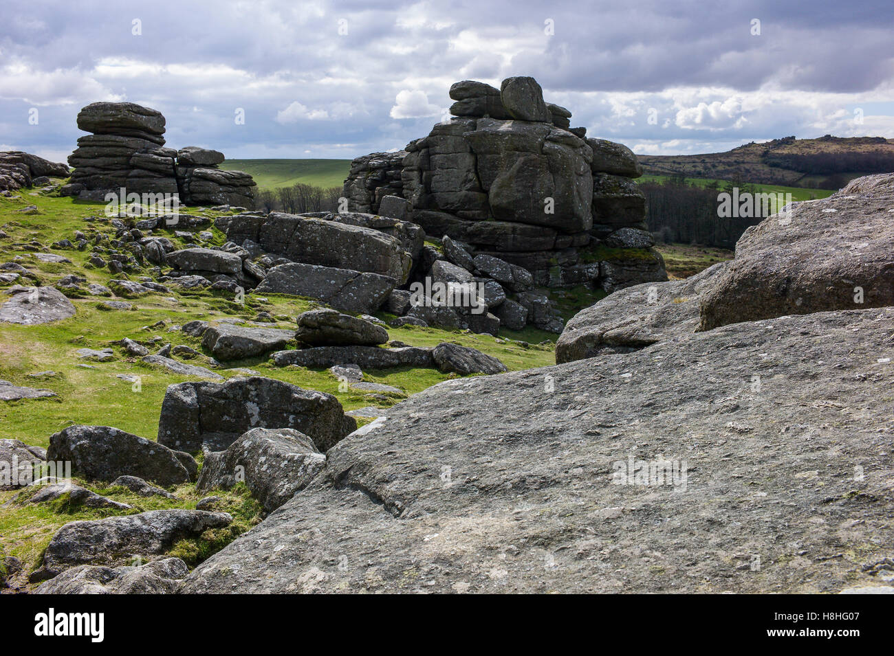 Hound tor dartmoor boulders moor hi-res stock photography and images ...