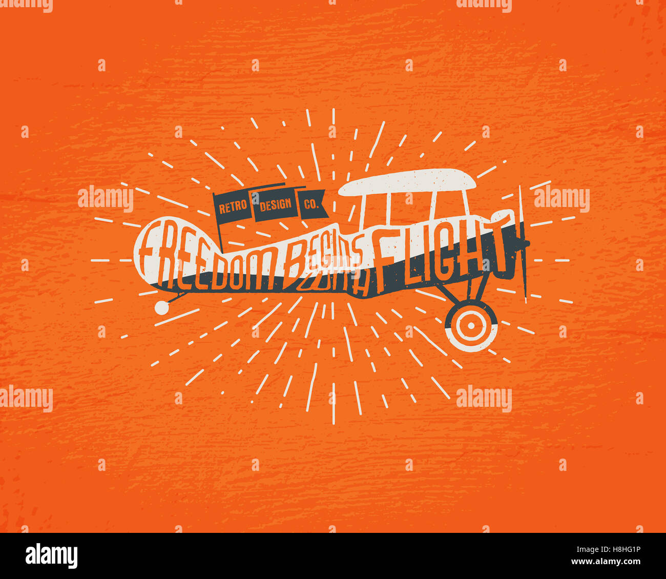 Vintage airplane lettering for printing. old school aircraft poster ...