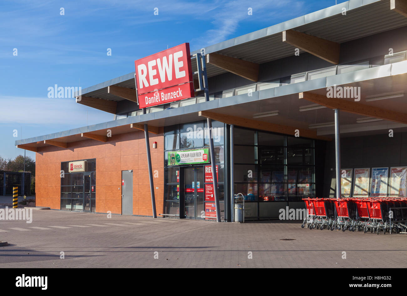 BURG / GERMANY - NOVEMBER 13, 2016: subsidiary from german supermarket ...