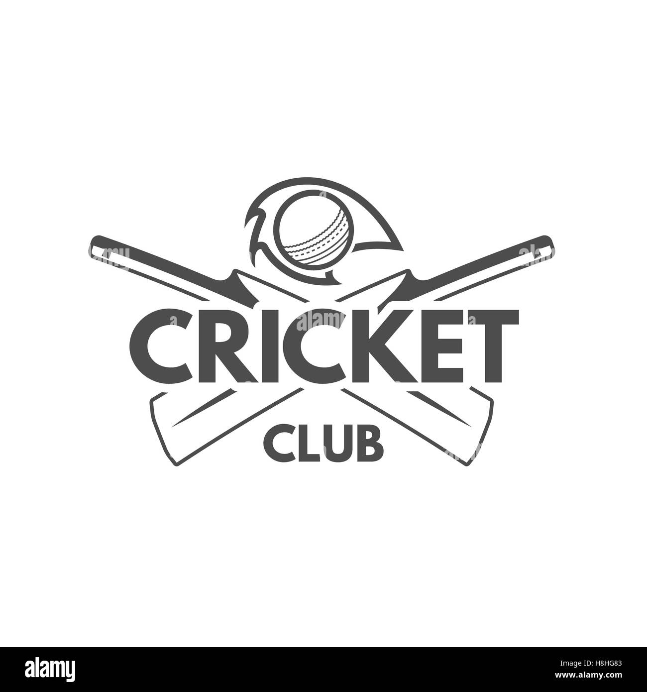 Cricket Club Logo Badge Emblem Cricket Logo Club Design Royalty Free