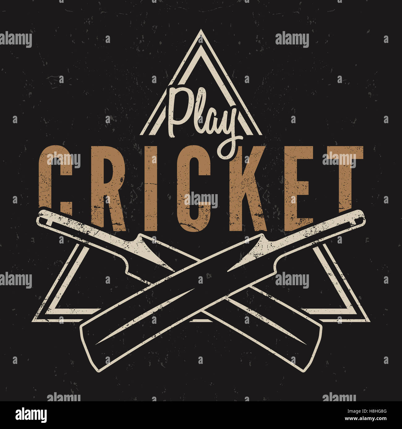 Retro cricket emblem design. logo icon . badge. Sports symbols with ...