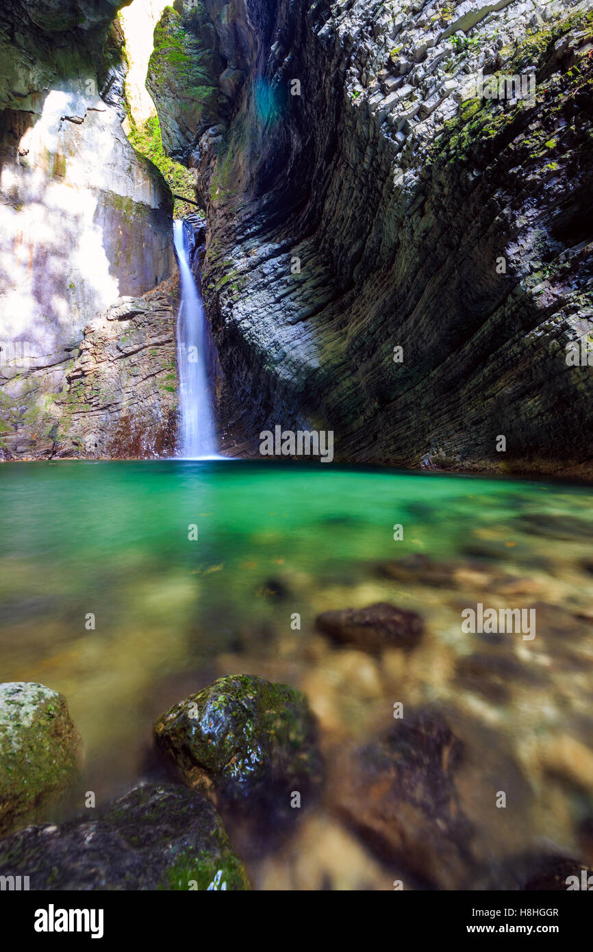 Beautiful Kozjak waterfall, Triglav national park, Slovenia Stock Photo - Alamy