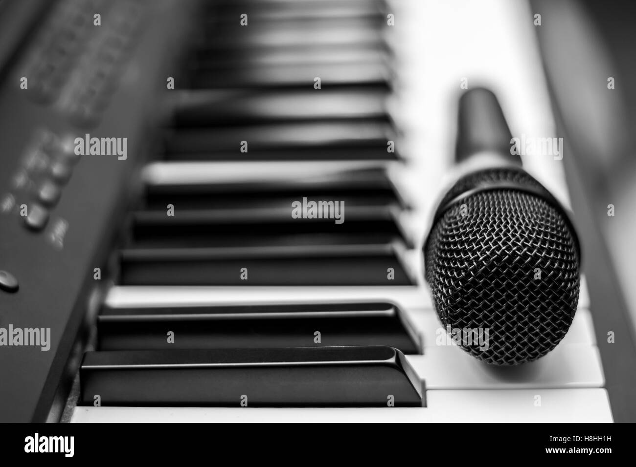 Musician playing keyboard in close hi-res stock photography and images ...