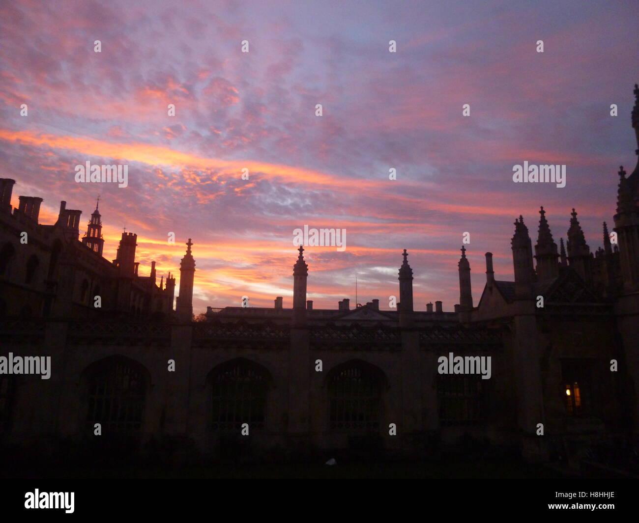 Sunset over King's College, Cambridge Stock Photo - Alamy