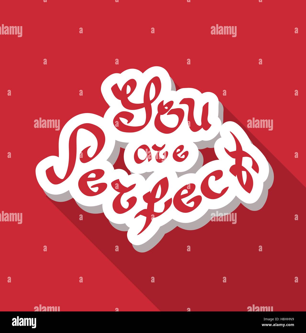 You are perfect hand drawn text vector illustration. Calligraphy quote ...