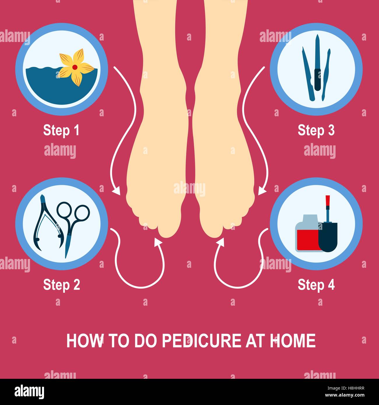 Pedicure Vector illustration Stock Vector Image & Art - Alamy