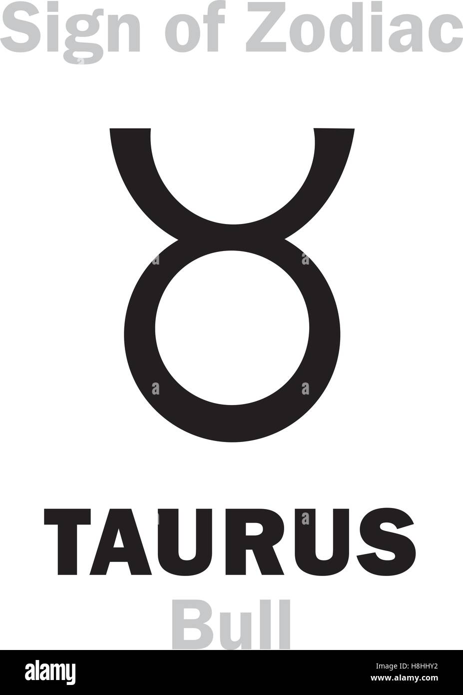 Astrology: Sign of Zodiac TAURUS (The Bull Stock Vector Image & Art - Alamy