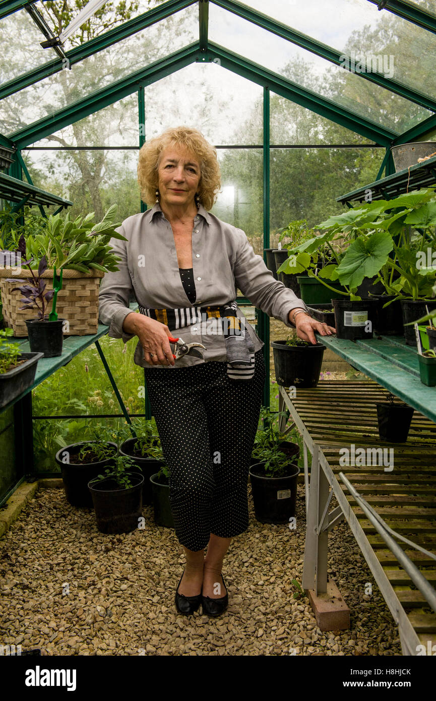 former TV presenter judith hann herb garden fyfield gloucestershire uk ...