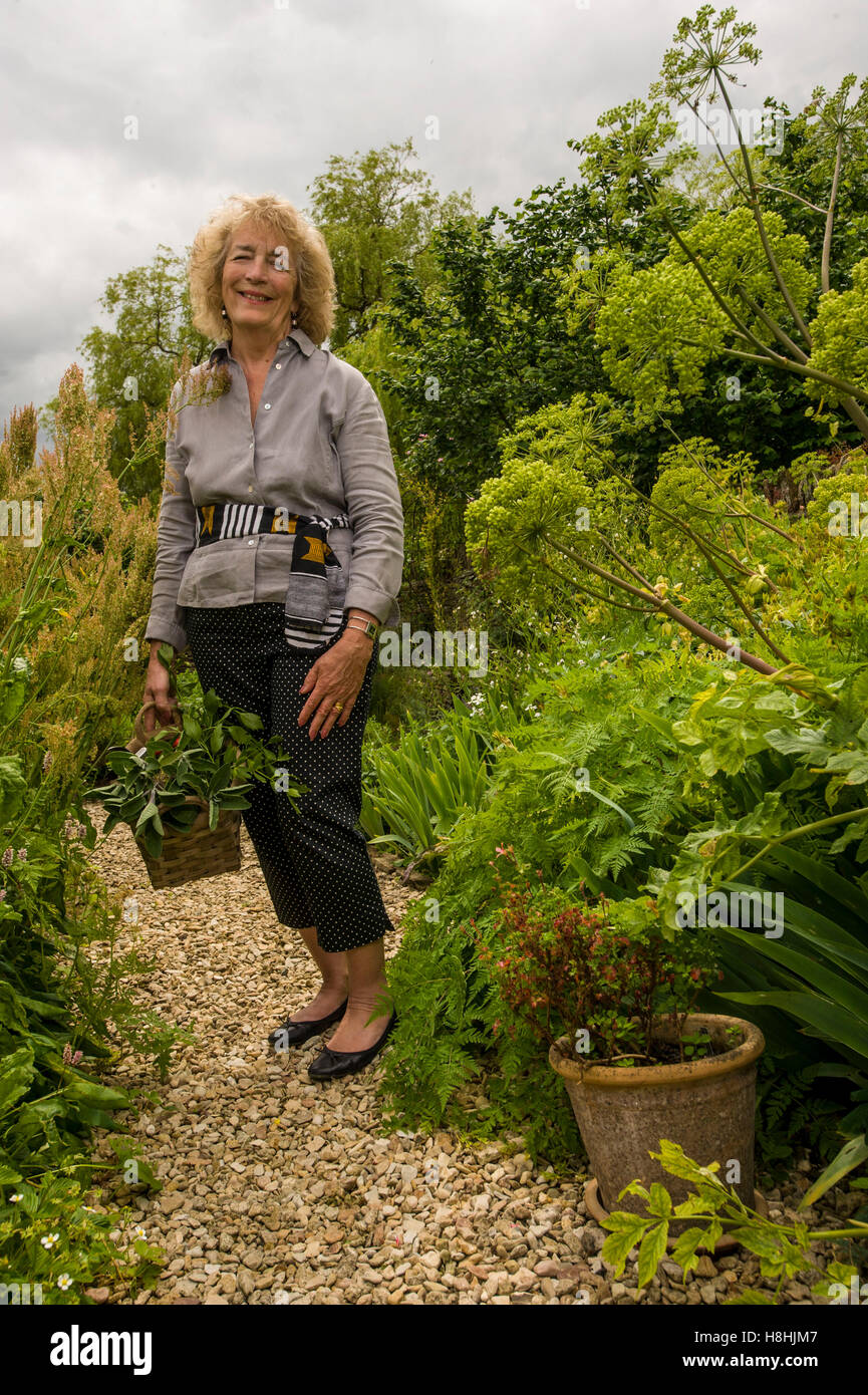 former TV presenter judith hann herb garden fyfield gloucestershire uk ...