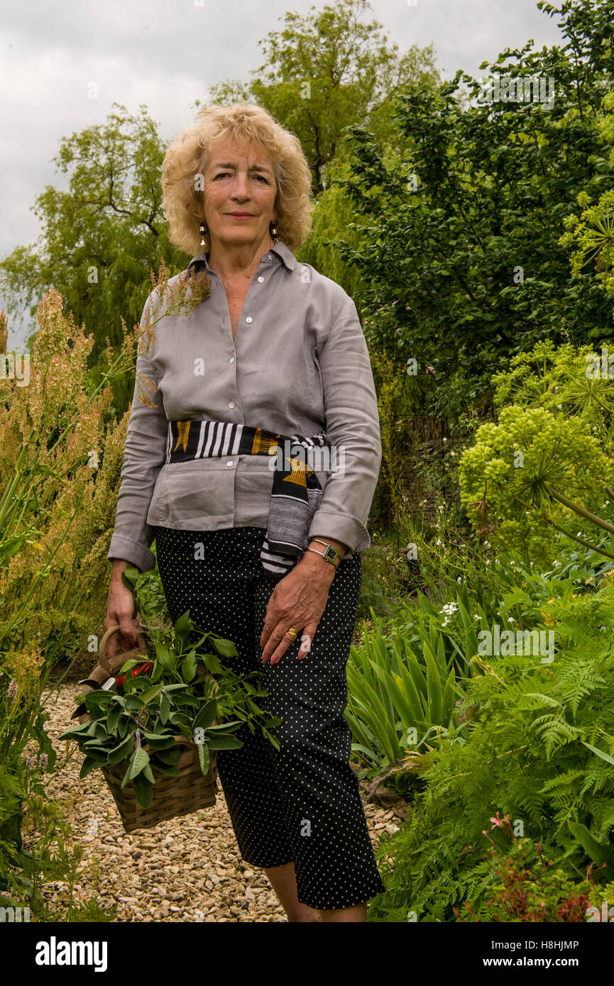 former TV presenter judith hann herb garden fyfield gloucestershire uk ...