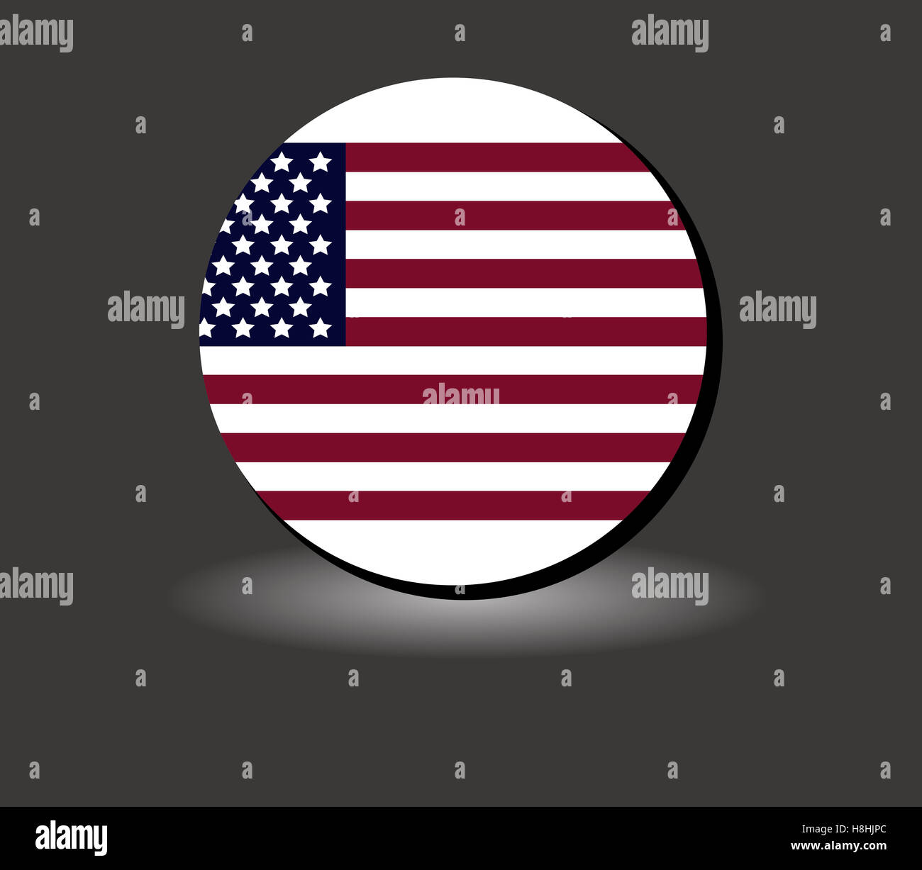 US flag in a circle Stock Photo - Alamy