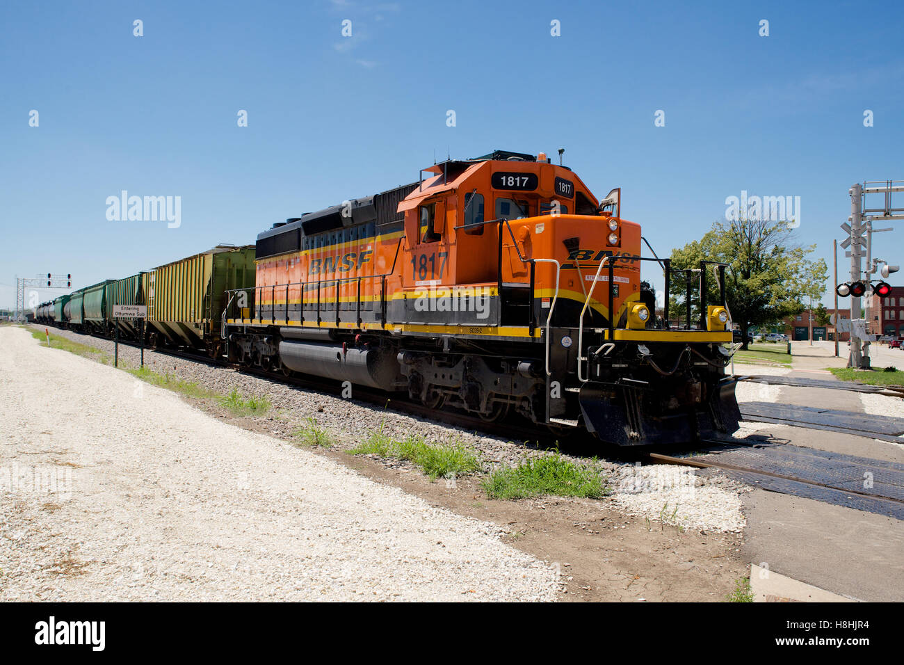 Freight train at Galesburg Illinois, USA Stock Photo - Alamy