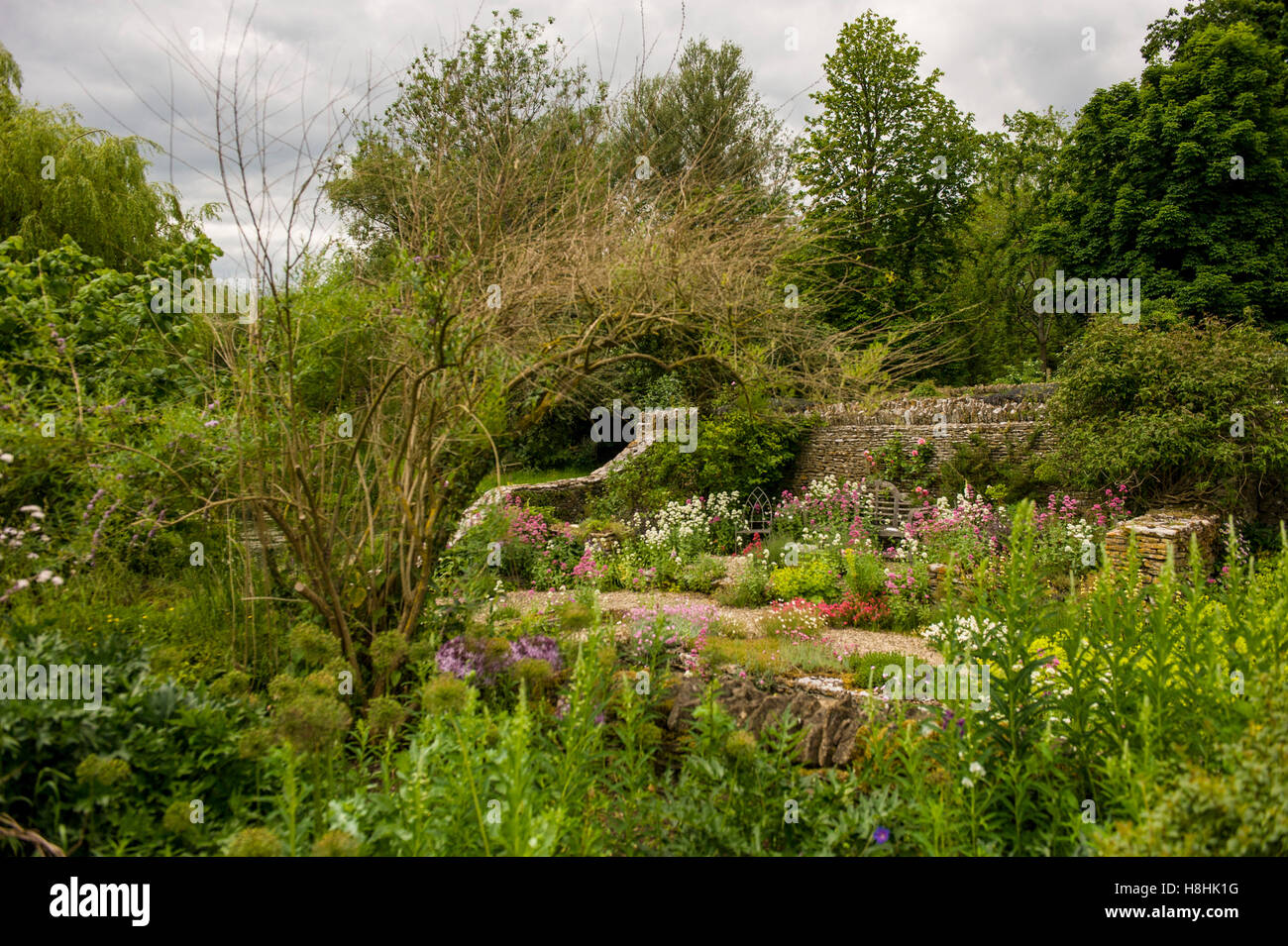 former TV presenter judith hann herb garden fyfield gloucestershire uk ...