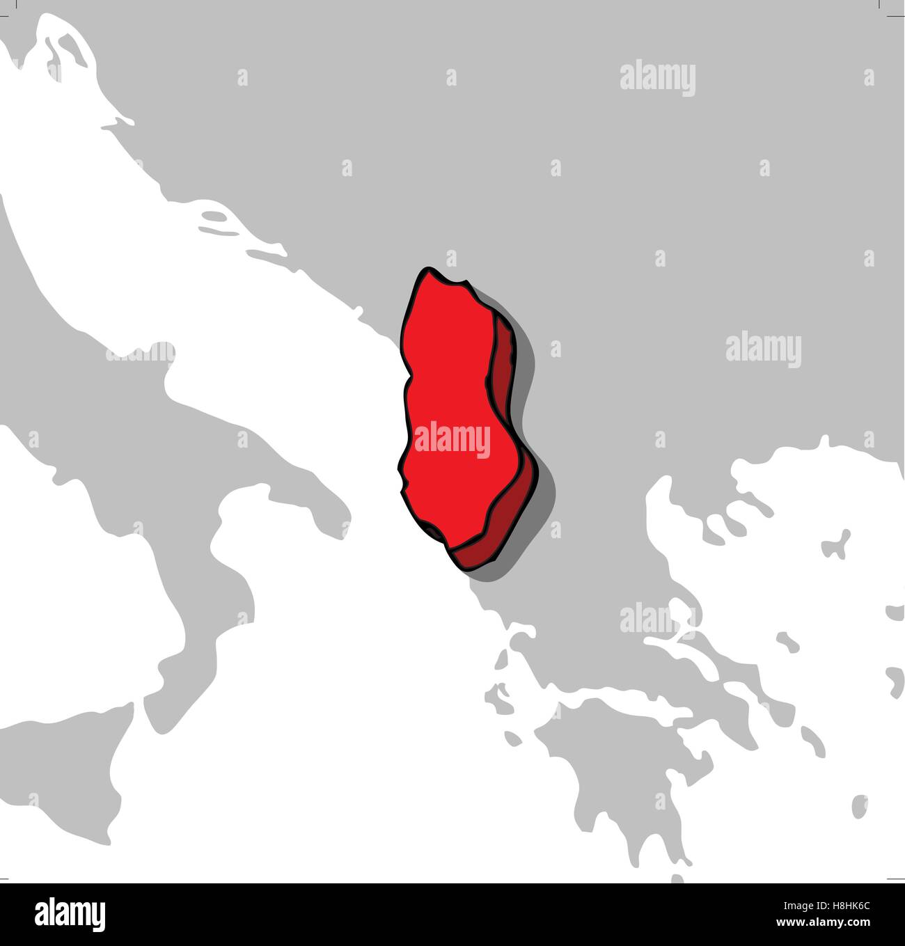 Albania map albanian country Stock Vector Images - Alamy