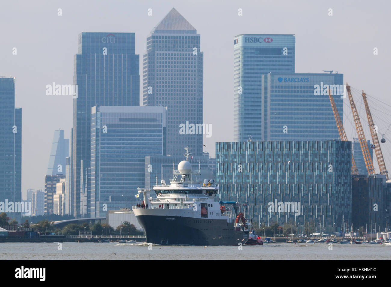 RRS Discovery pictured on a visit to the Thames in 2015 Stock Photo - Alamy