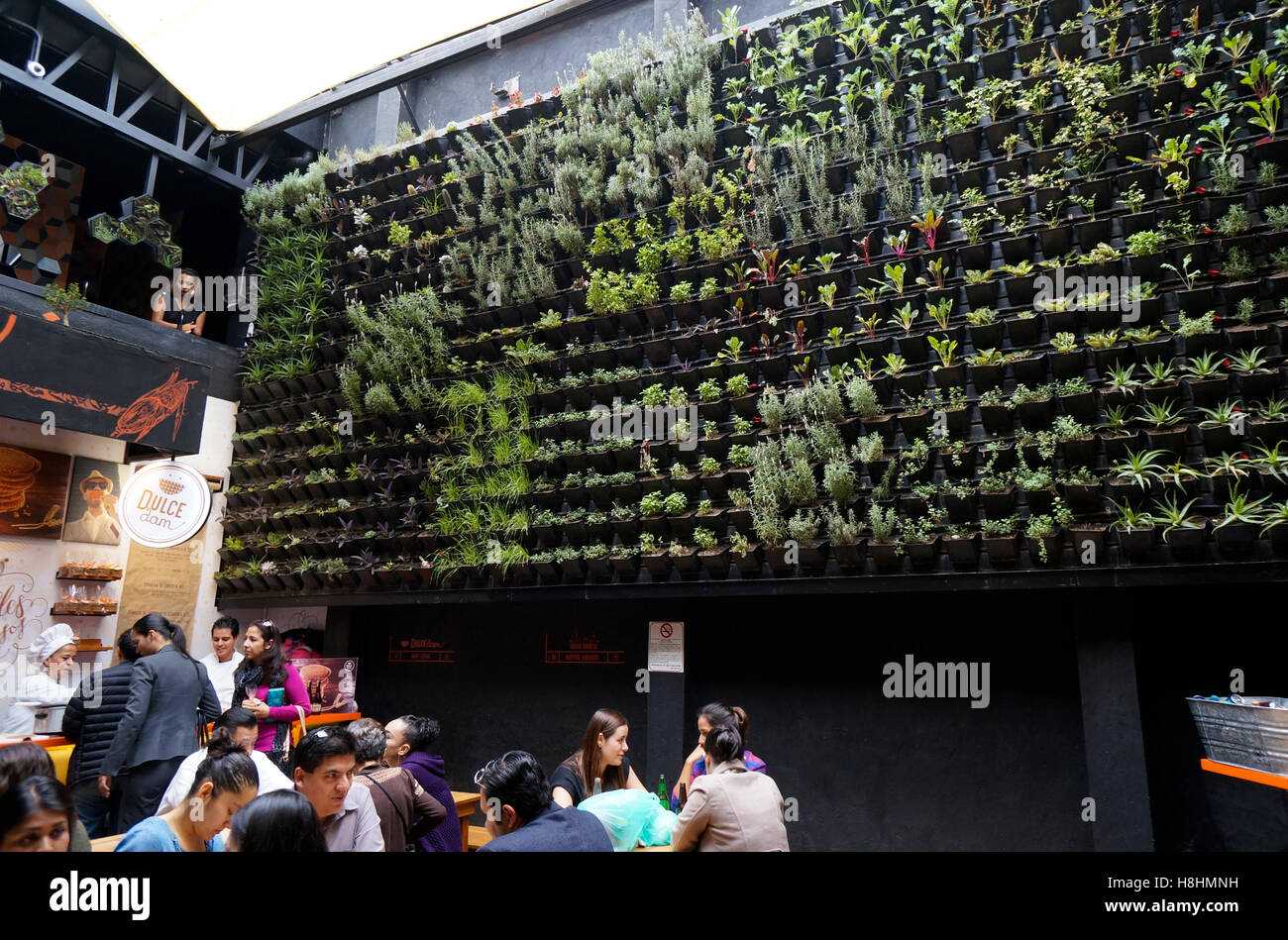 Mercado Roma hip food market in the Roma neighborhood in Mexico City ...