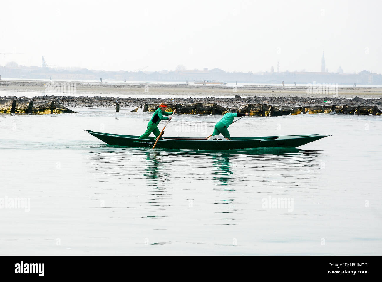 Canal two rowing boats hi-res stock photography and images - Alamy