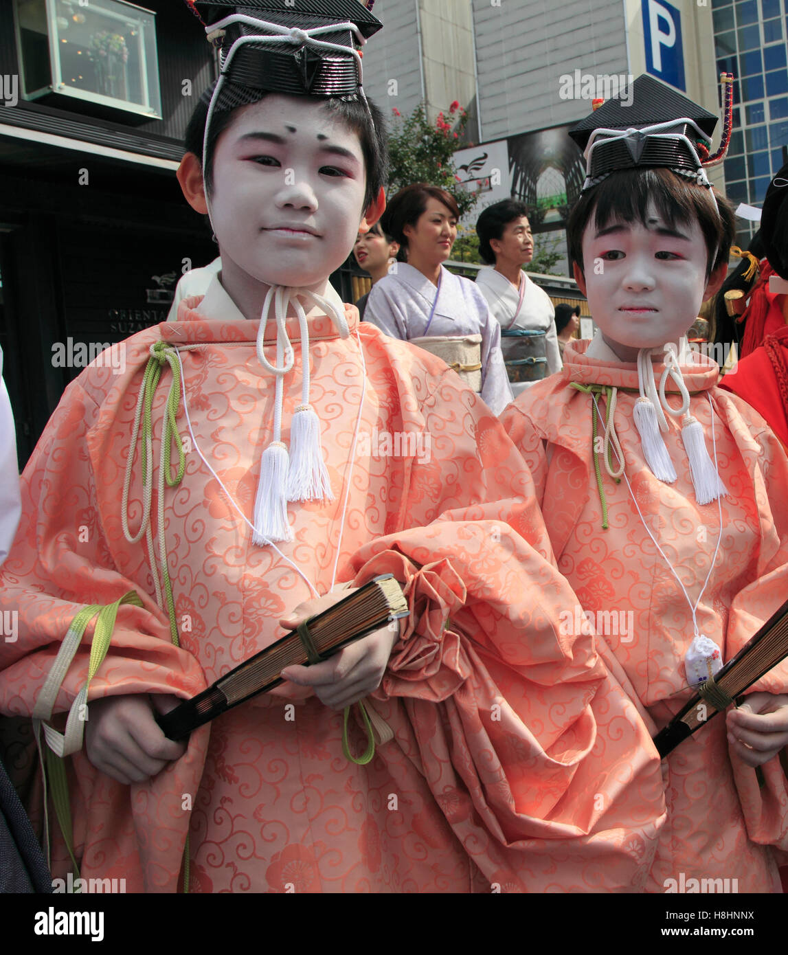 Japan, Kyoto, Zuiki festival, procession, people, children Stock Photo ...