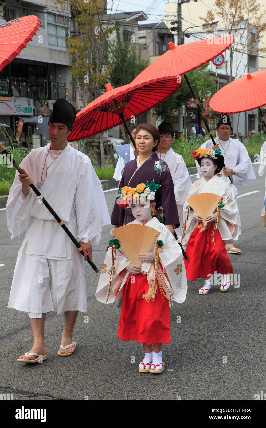 Japan, Kyoto, Zuiki festival, procession, people, children Stock Photo ...