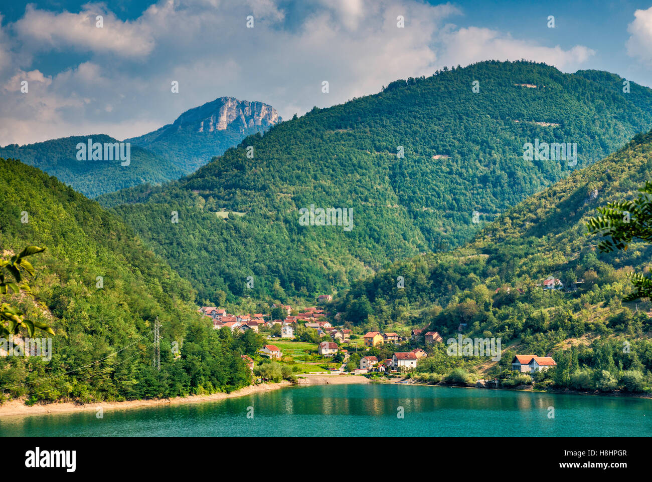 Vranica massif over Jablanicko jezero, artificial lake in Neretva River ...