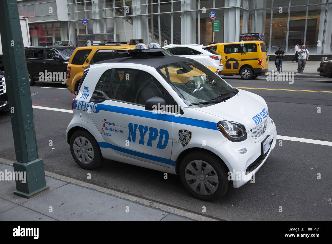 New York Police Department (NYPD) mini-car used in the traffic division ...