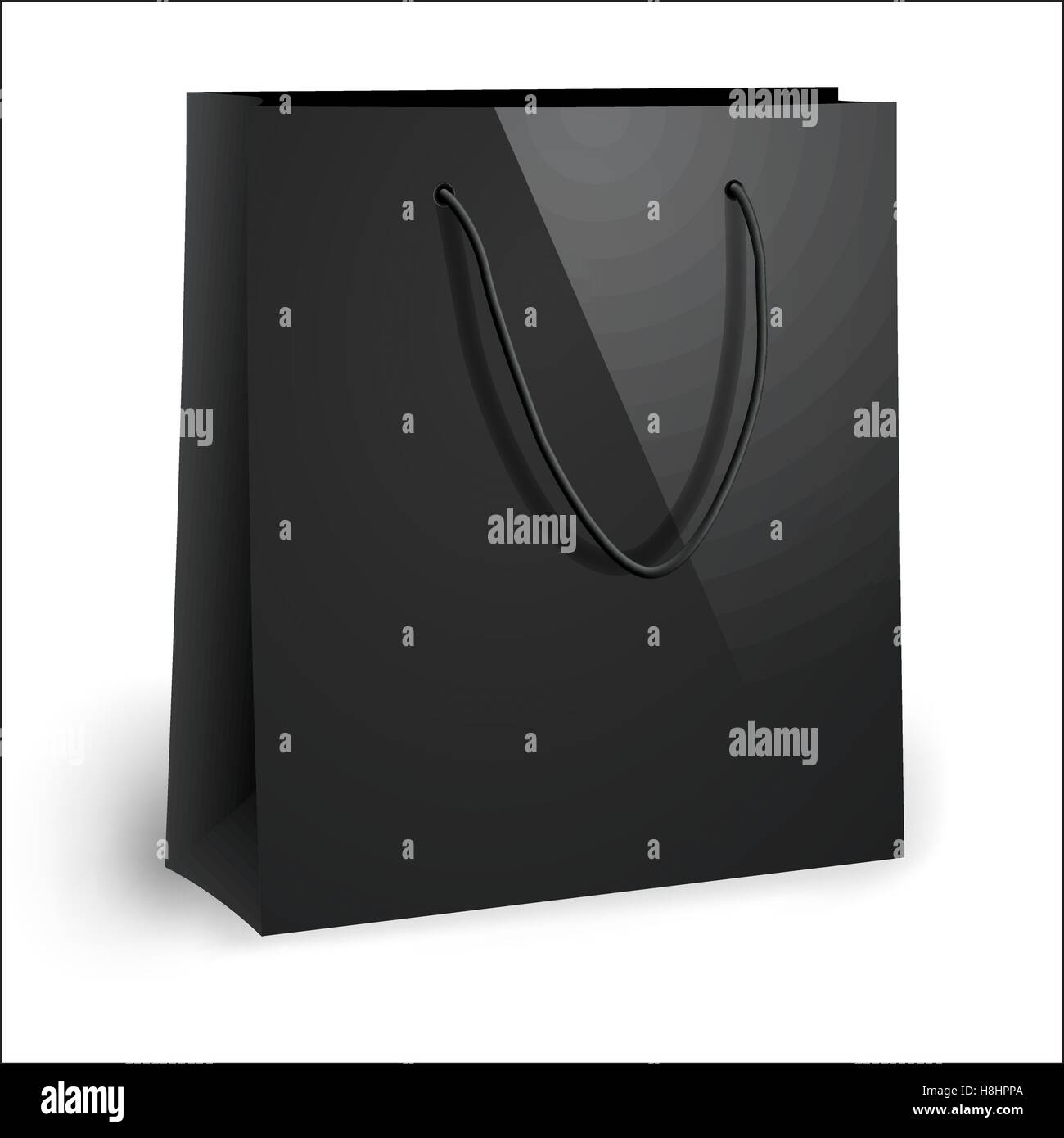 Blank paper bag template. Shopping bag, photo realistic template Stock ...