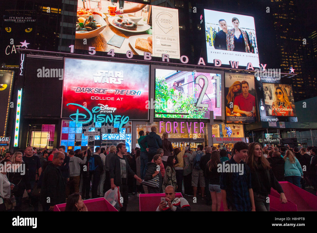 Times square at night, Manhattan, New York City, United States of ...