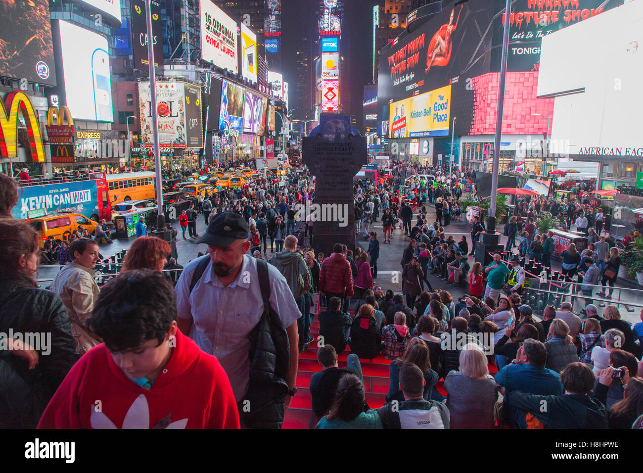 Times square at night, Manhattan, New York City, United States of ...