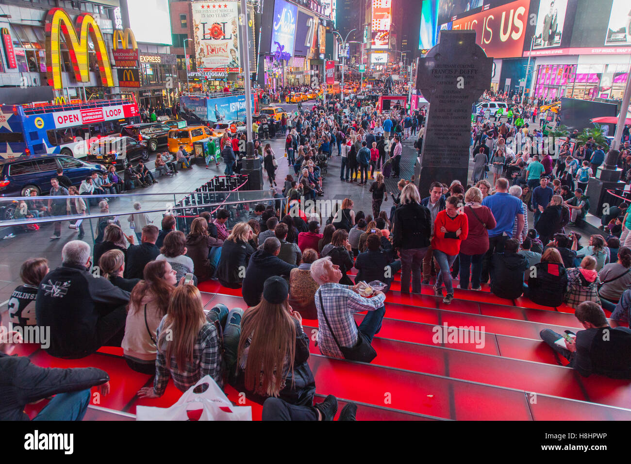 Times square at night, Manhattan, New York City, United States of ...