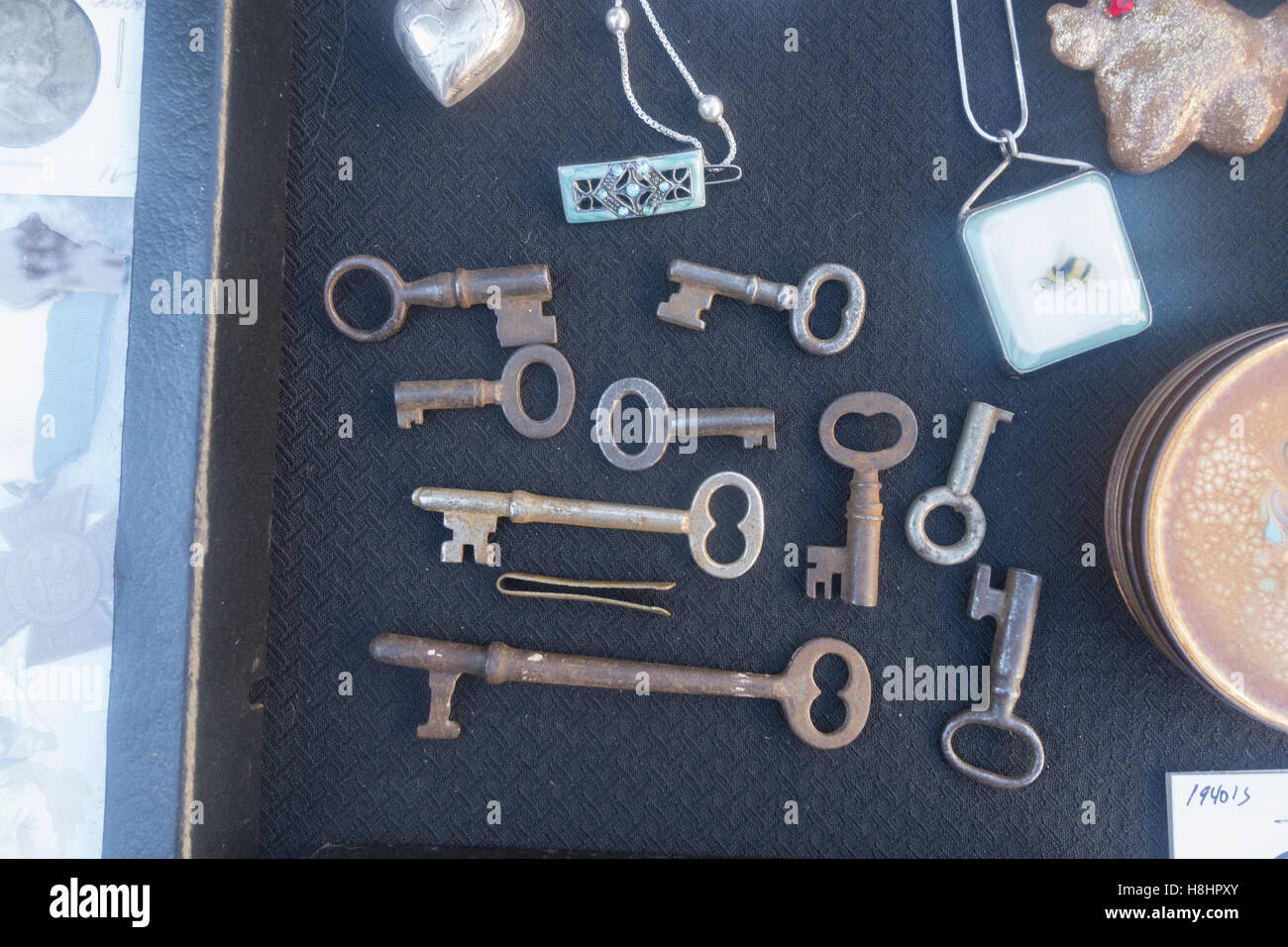 Old keys for sale at a flea market in Park Slope, Brooklyn, New York ...