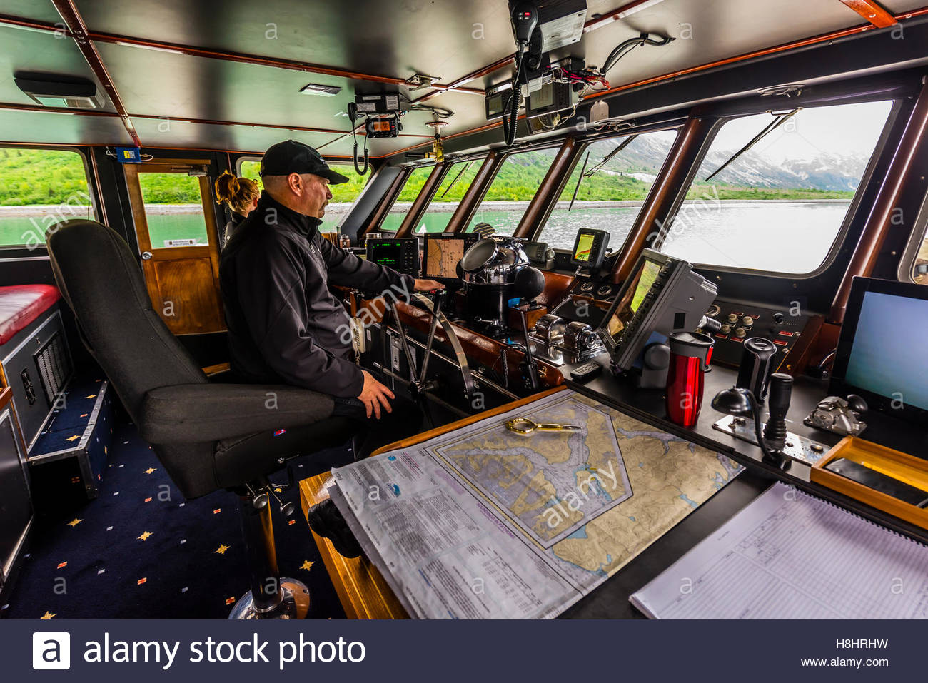 On The Bridge Of A Ship With A Captain Stock Photos & On The Bridge Of ...