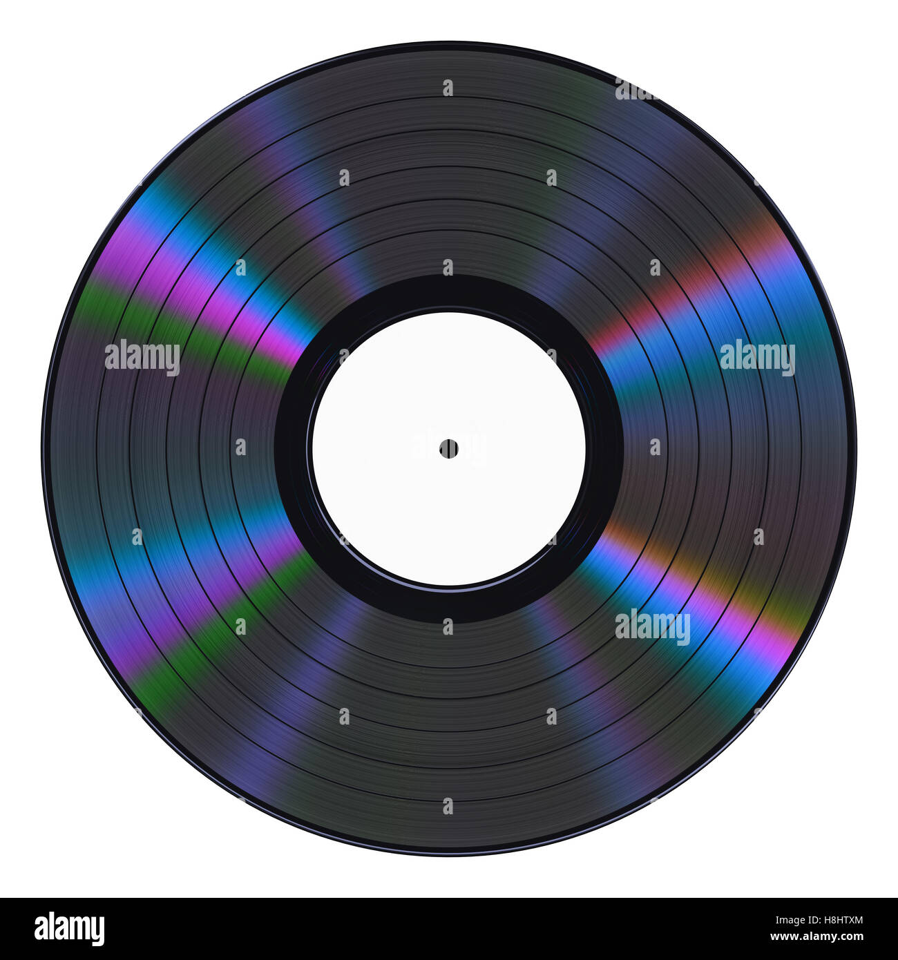 Vinyl Record On White Background Stock Photo - Alamy