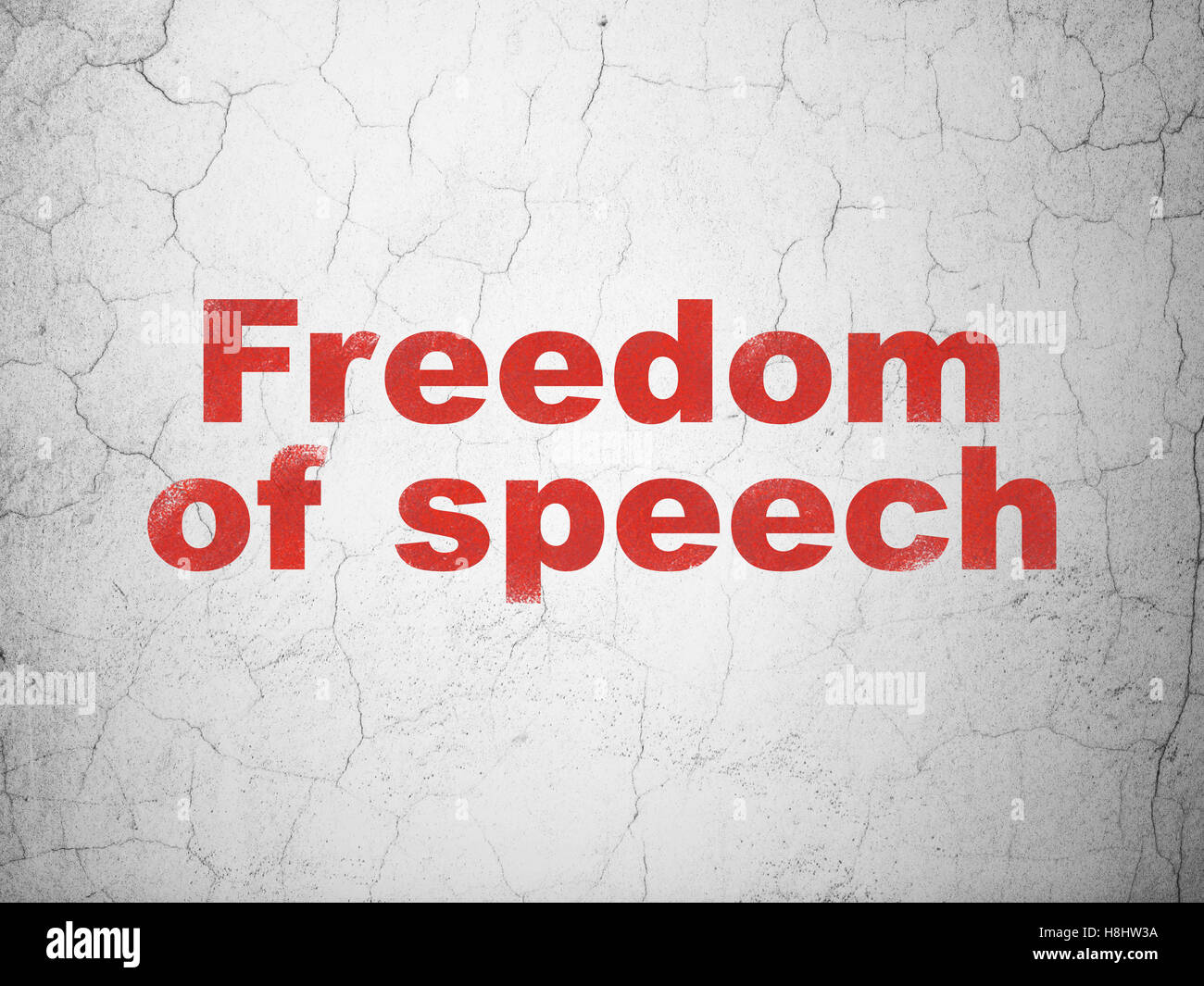 Politics concept: Freedom Of Speech on wall background Stock Photo - Alamy