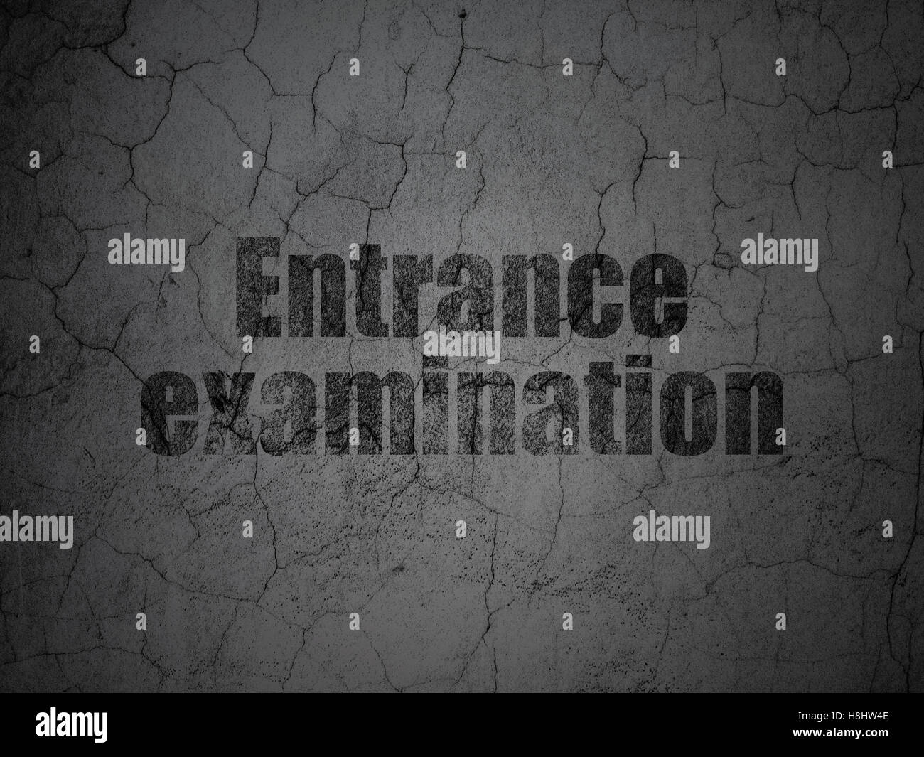 Learning concept: Entrance Examination on grunge wall background Stock ...