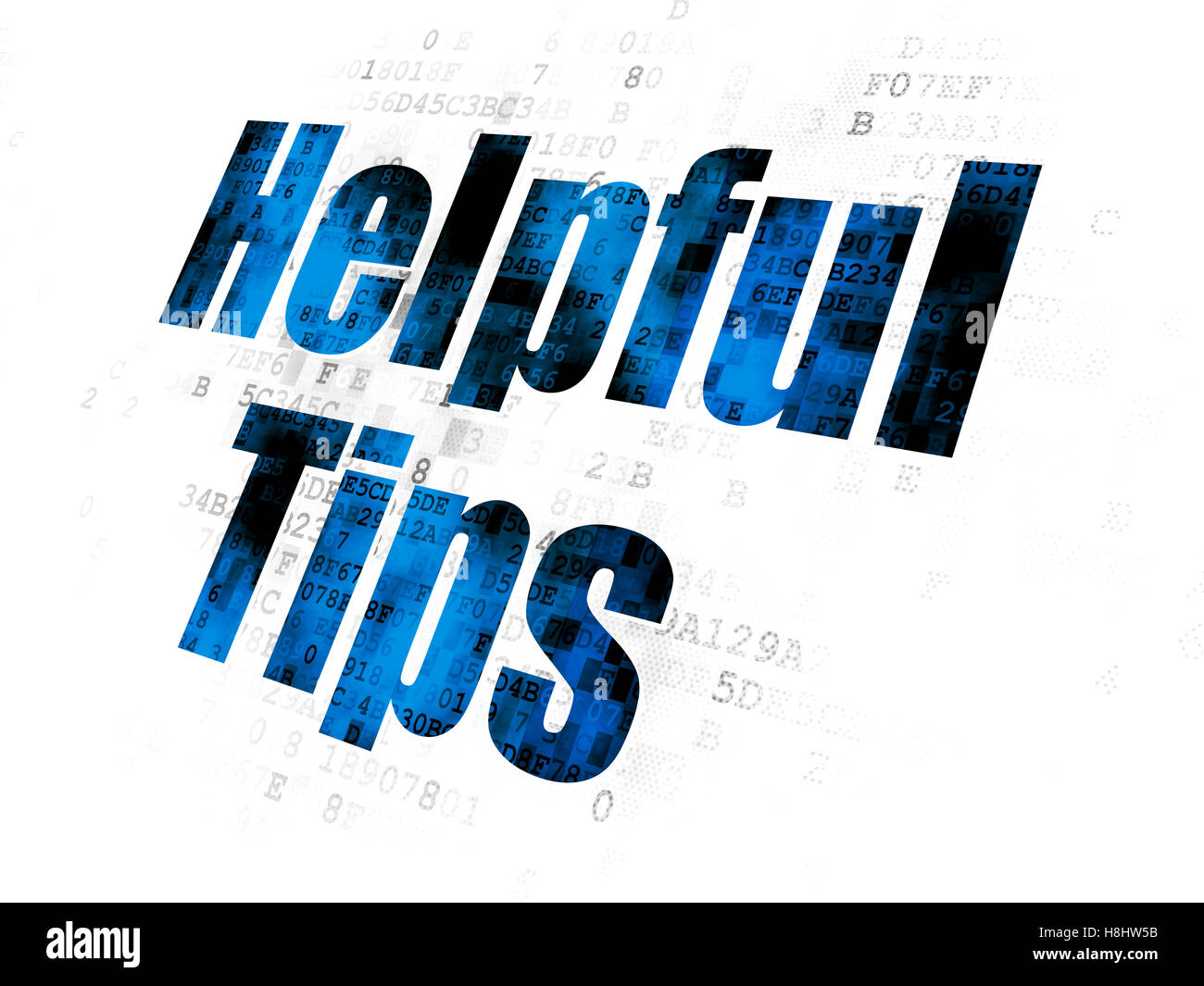 Education concept: Helpful Tips on Digital background Stock Photo - Alamy