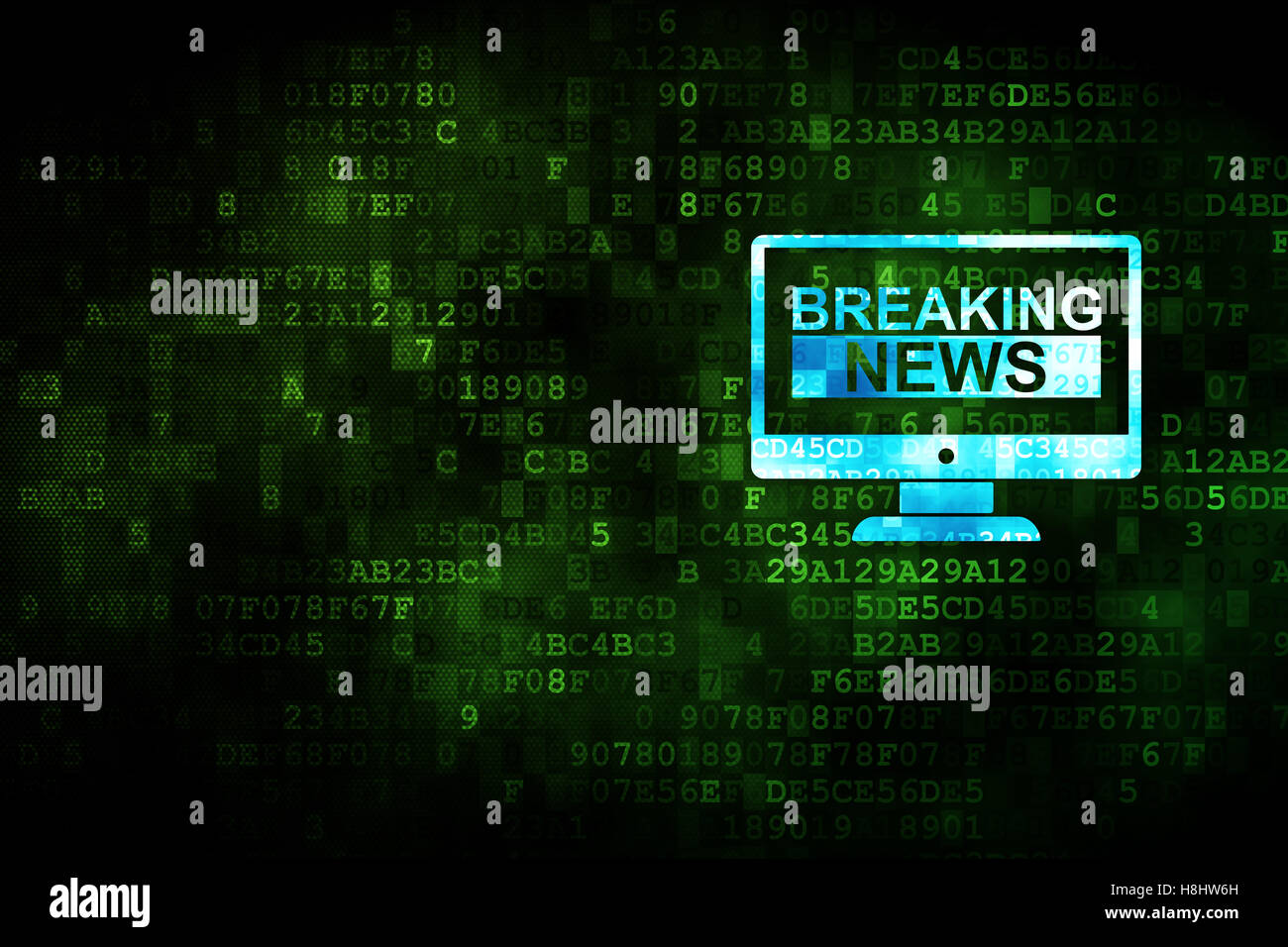 News concept: Breaking News On Screen on digital background Stock Photo ...