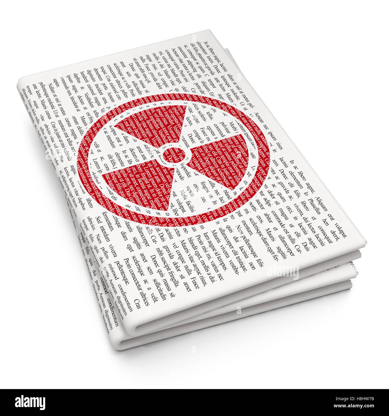 Science concept: Radiation on Newspaper background Stock Photo - Alamy
