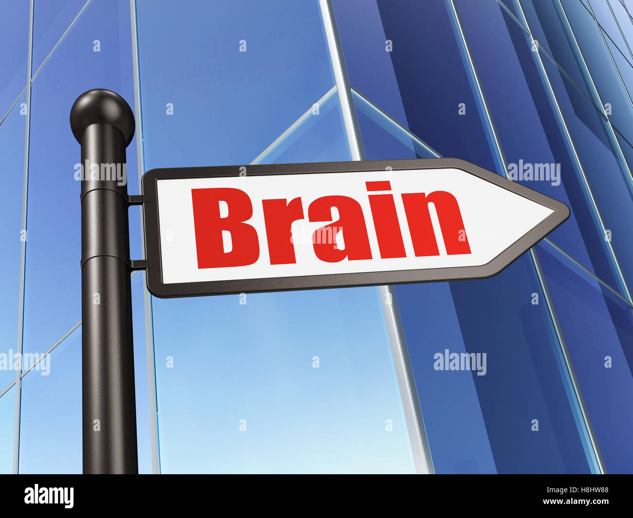 Health concept: sign Brain on Building background Stock Photo - Alamy