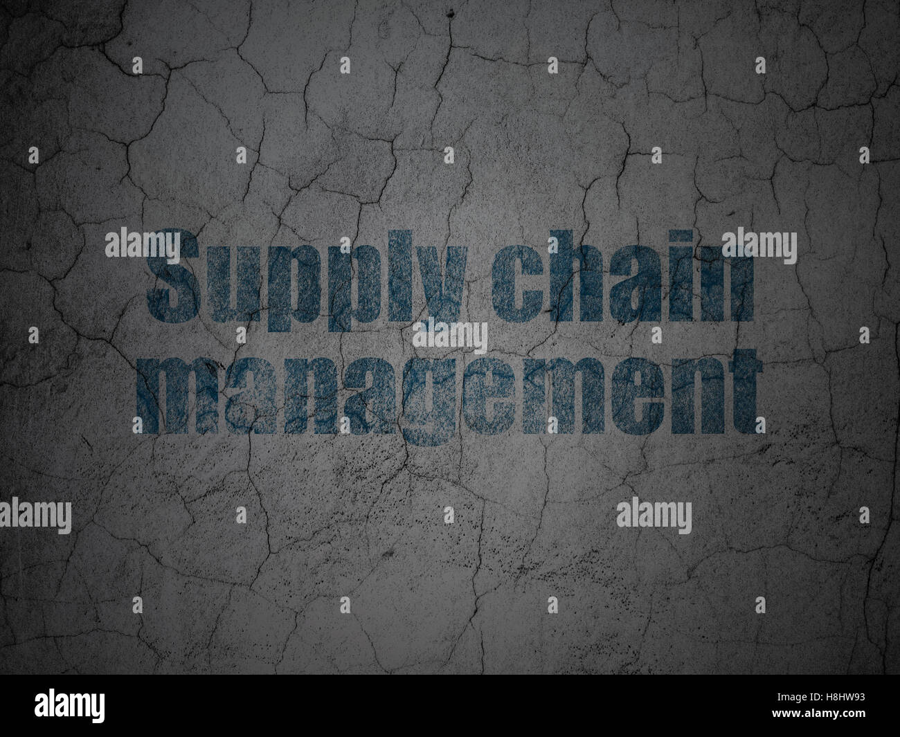 Advertising concept: Supply Chain Management on grunge wall background ...