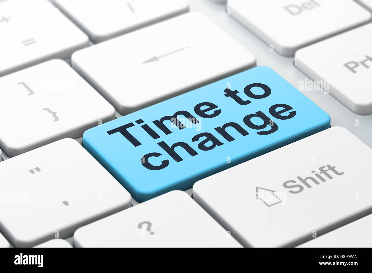 Time concept: Time to Change on computer keyboard background Stock ...