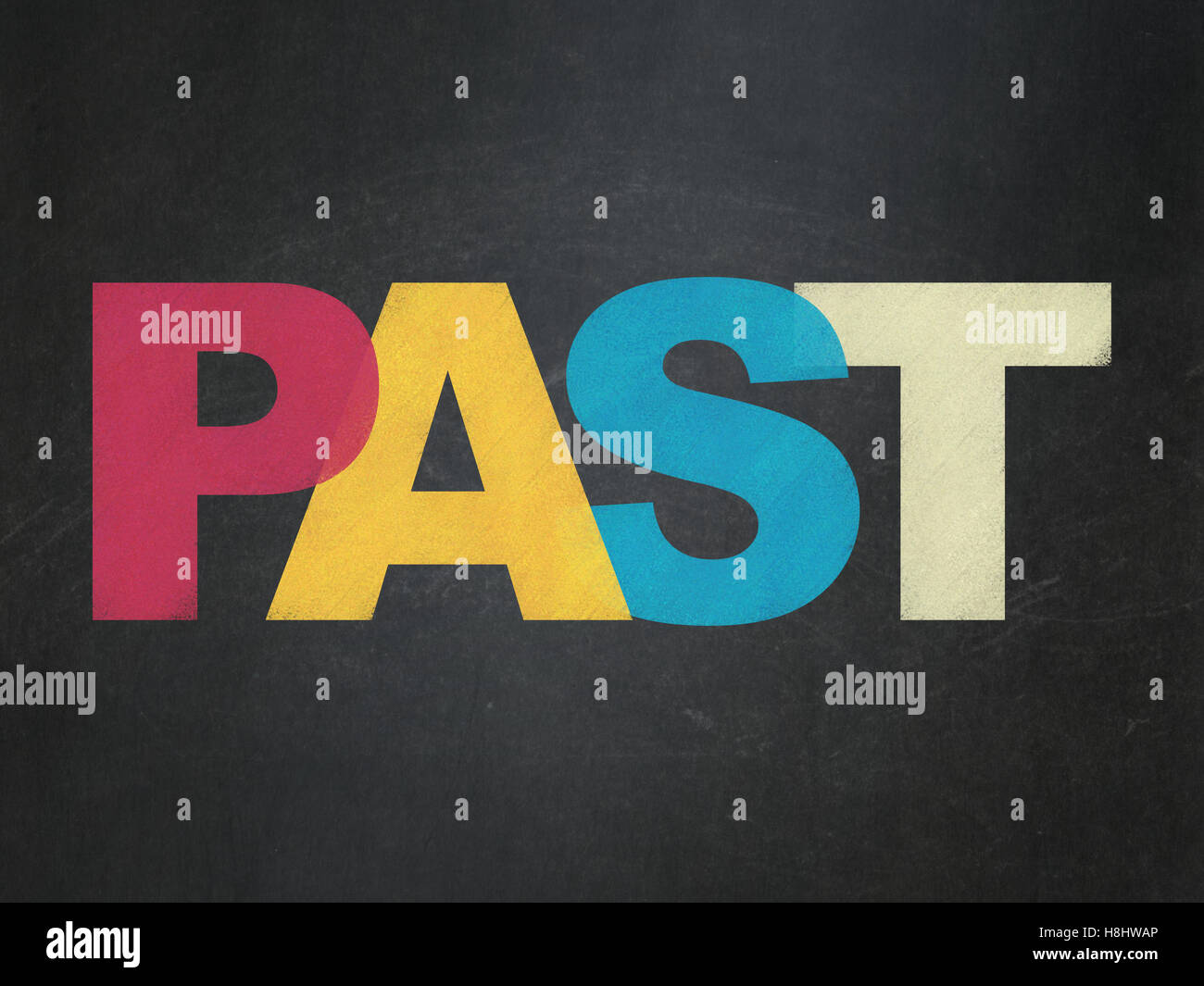Time concept: Past on School board background Stock Photo - Alamy