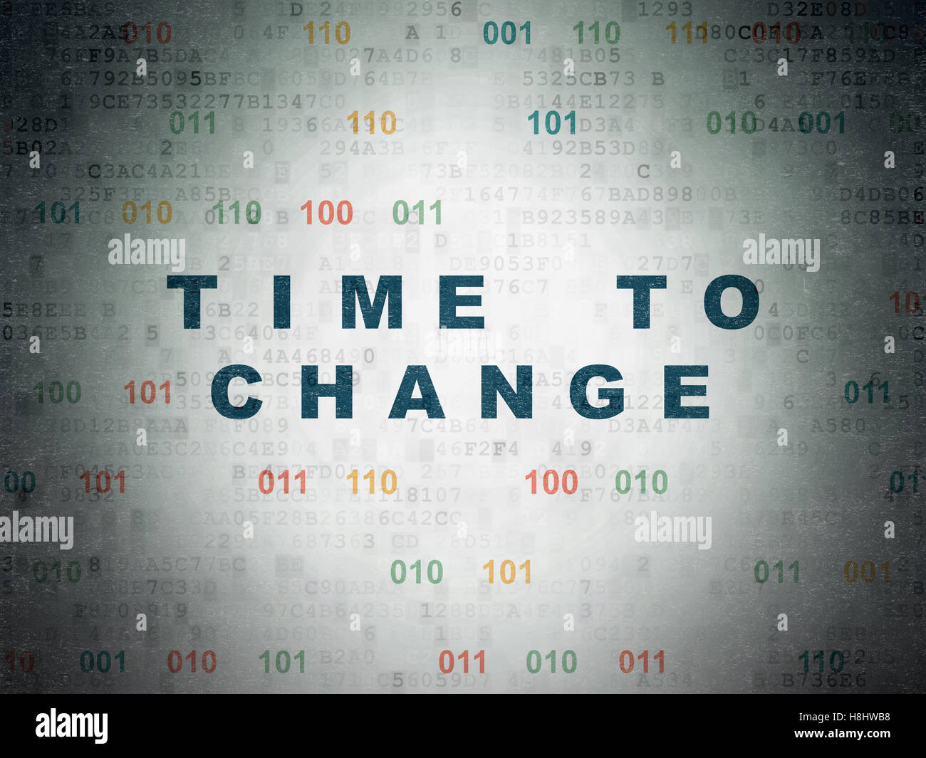Timeline concept: Time to Change on Digital Data Paper background Stock ...